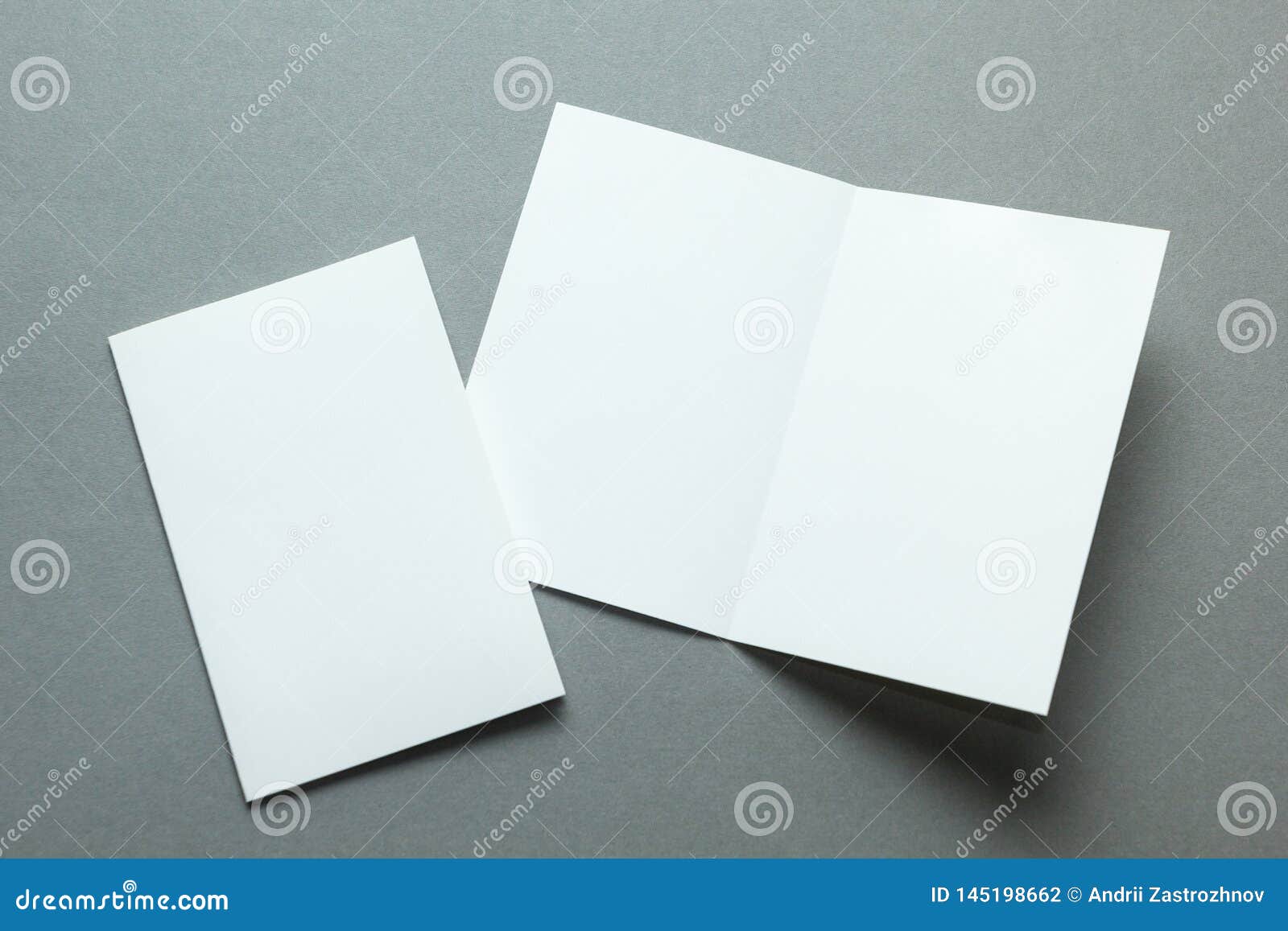 A Layout for Menu or Brochures on a Gray Background Stock Photo - Image ...