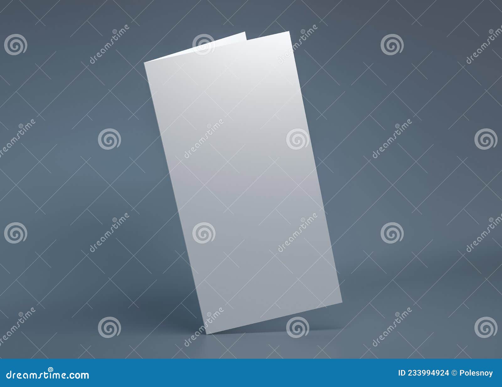 A Layout for Menu or Brochures on a Light Blue Background. 3D ...