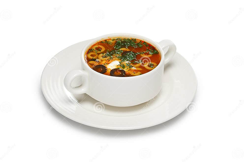 Layout for Menu. Solyanka Sour Soup Stock Photo - Image of homemade ...