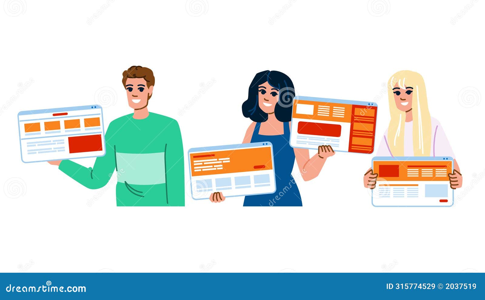 Layout Mockup Website Vector Stock Vector - Illustration of interface ...