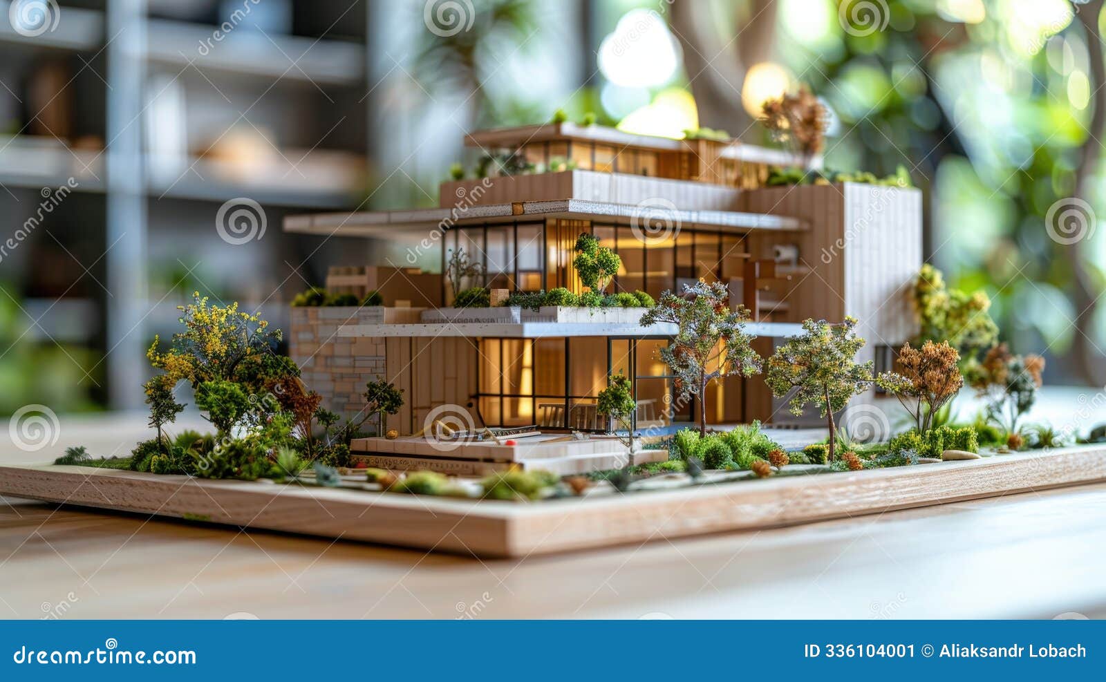 Layout of a Modern House on the Table in the Design Department Stock ...