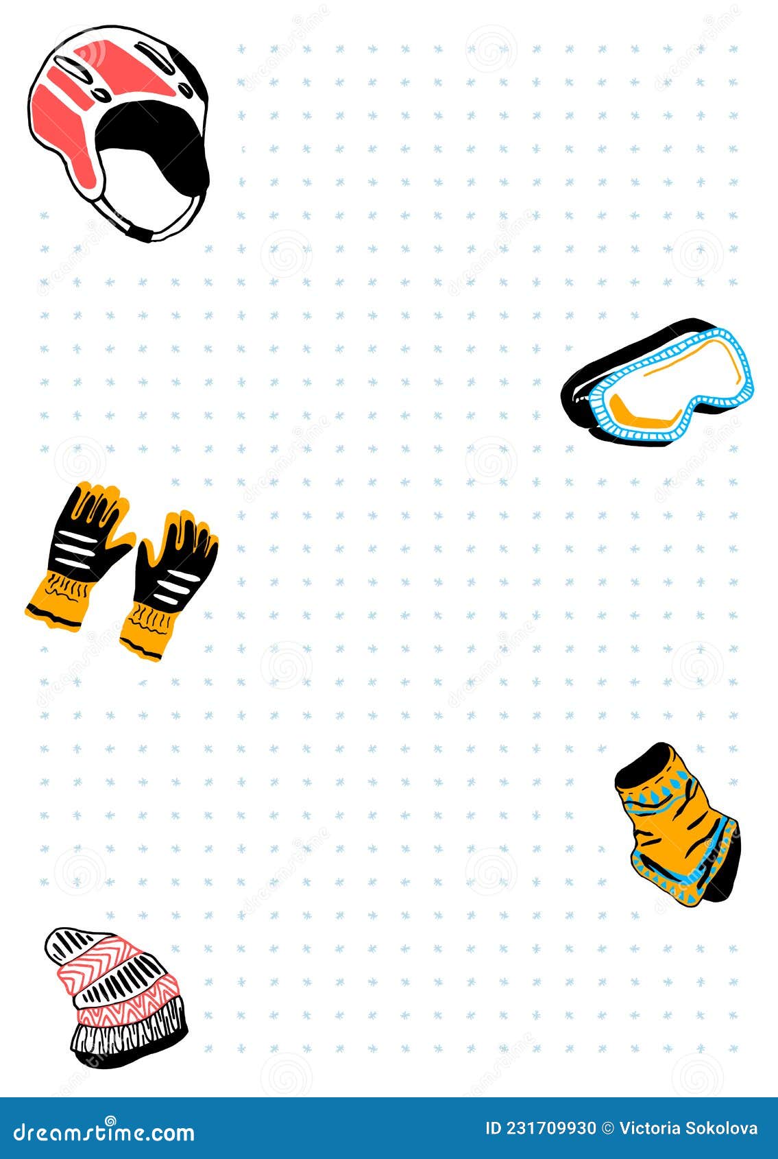 Layout Of A Notepad Sheet In A6 Format In Points Vector Illustration ...