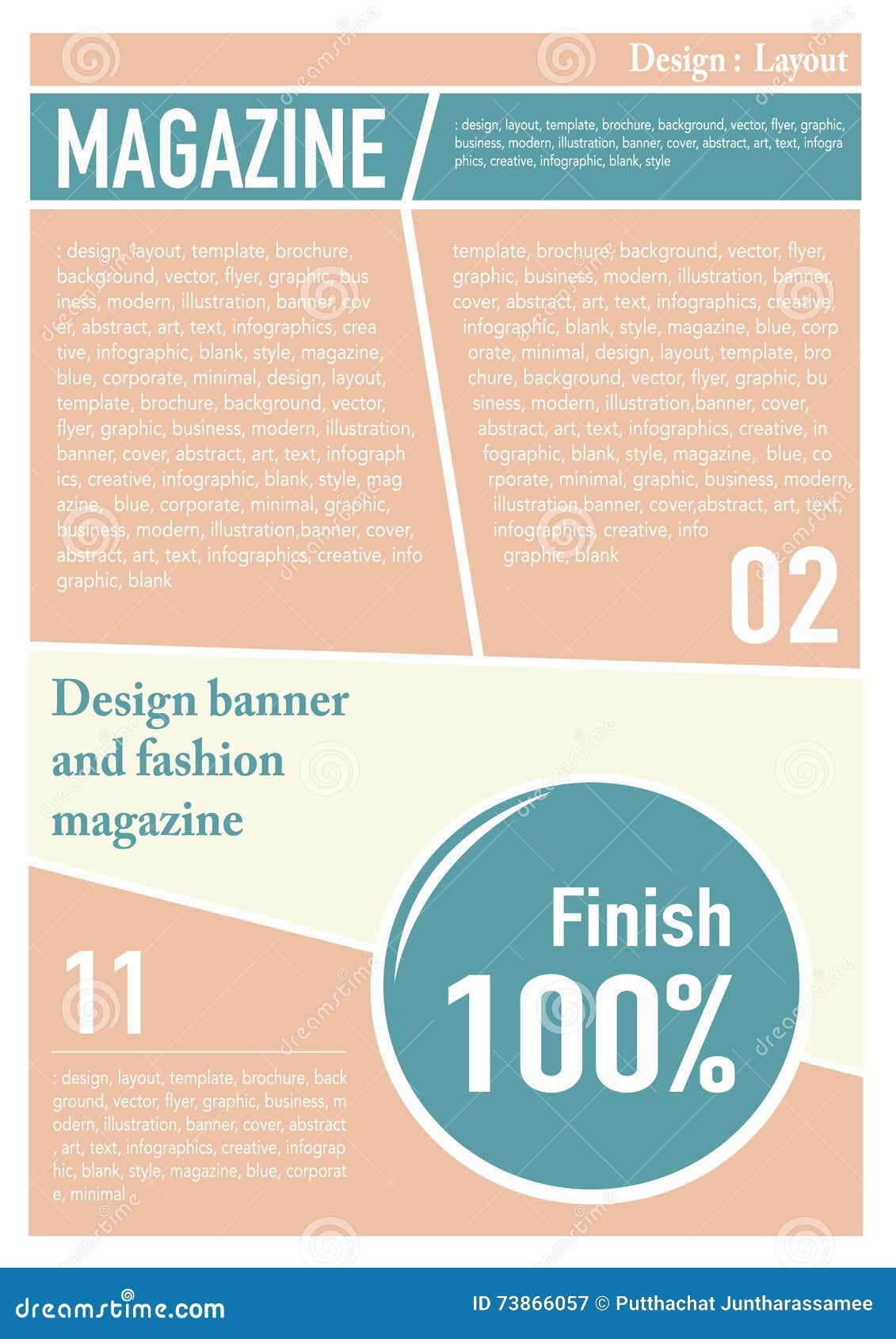 Layout page stock vector. Illustration of symbol, business - 73866057