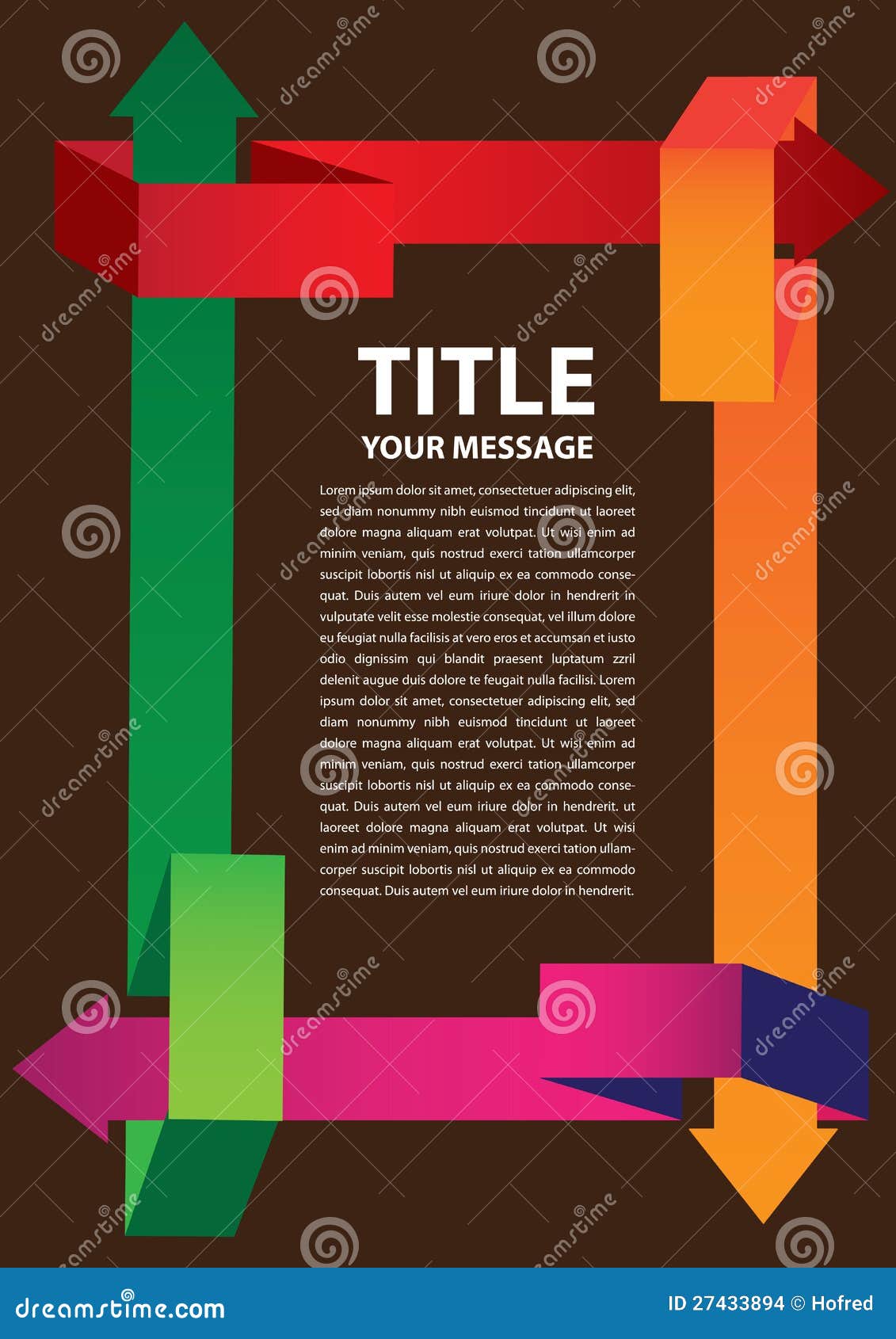 Layout of paper folding stock vector. Illustration of frame - 27433894