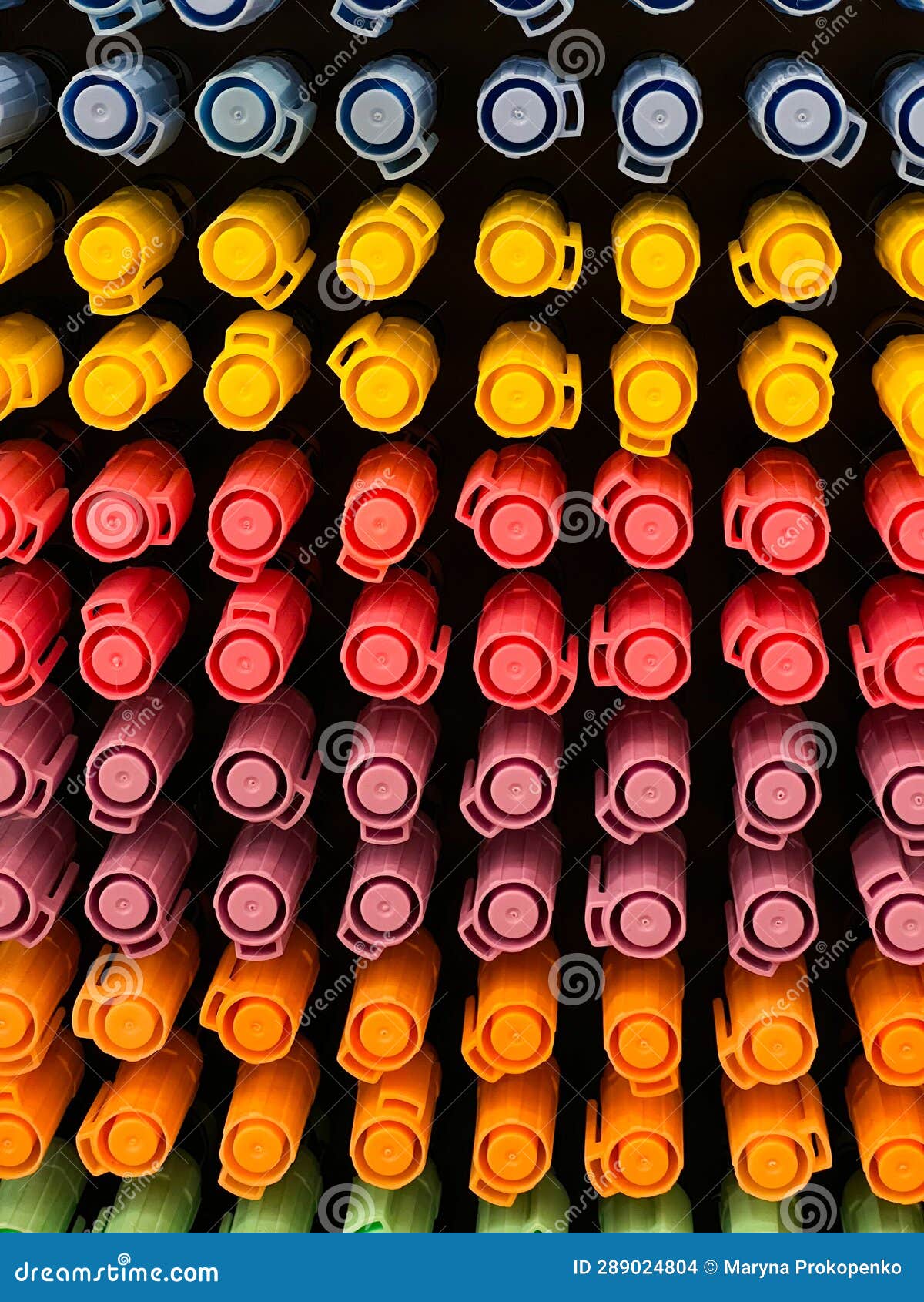 Layout with Pastel Color Markers are One To One Stock Photo - Image of ...