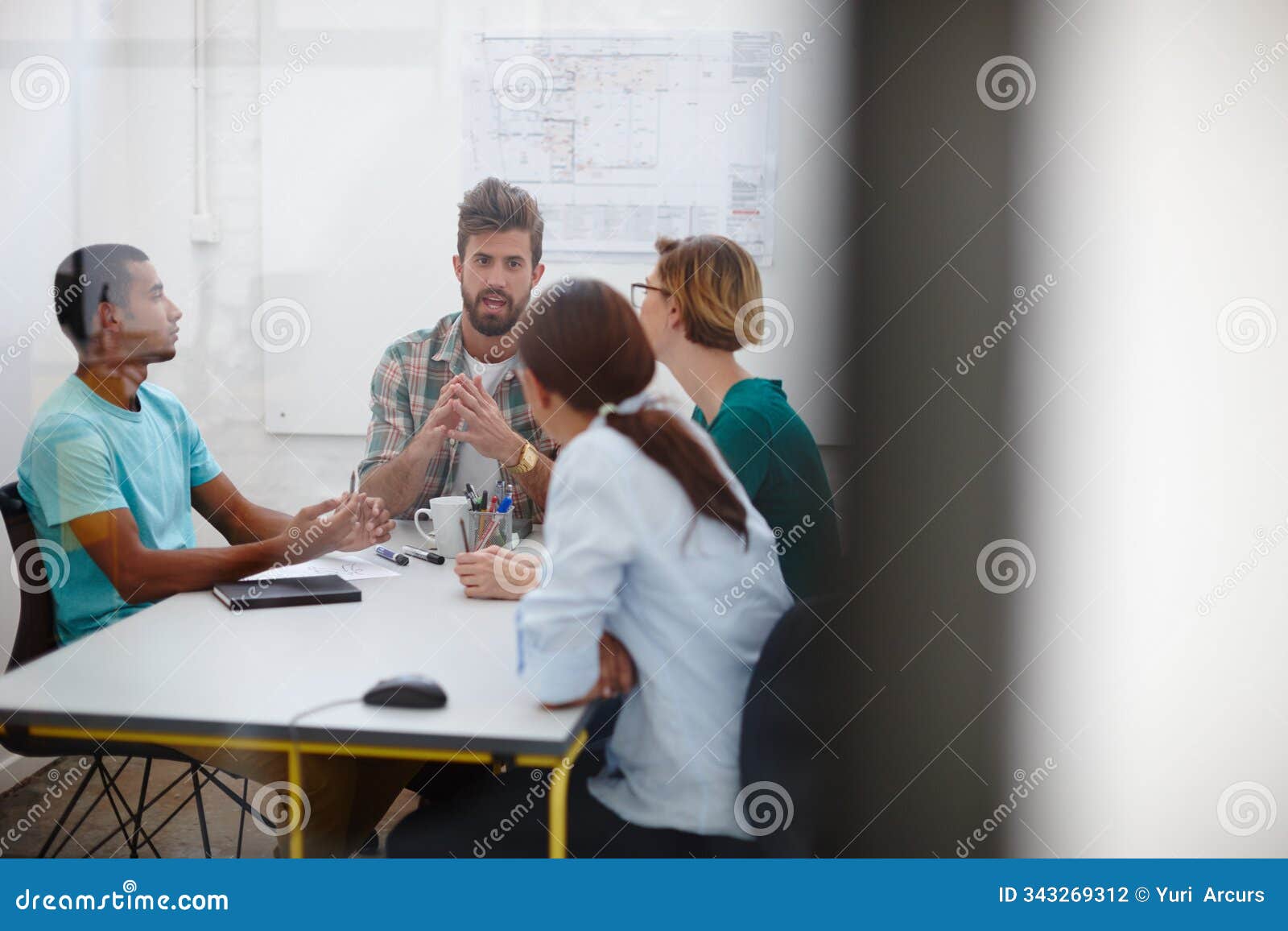 Layout, People or Talking in Meeting for Engineering, Architecture Plan ...