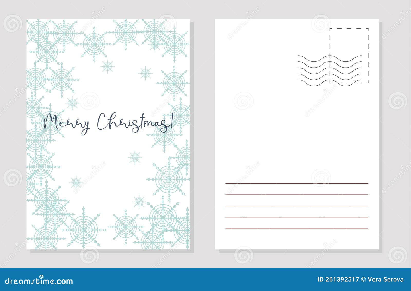 The Layout of the Postcard Winter Picture Stock Vector - Illustration ...