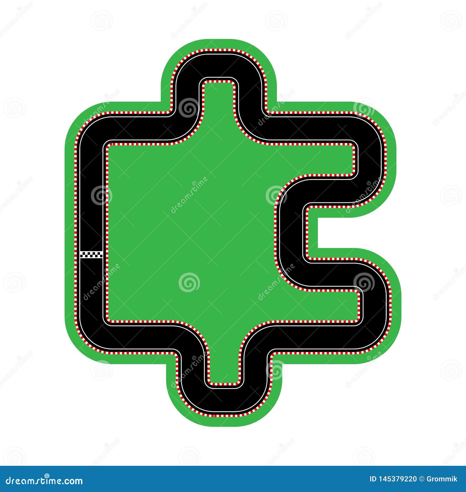 Layout of the Race Track for Design and Decoration Stock Vector ...