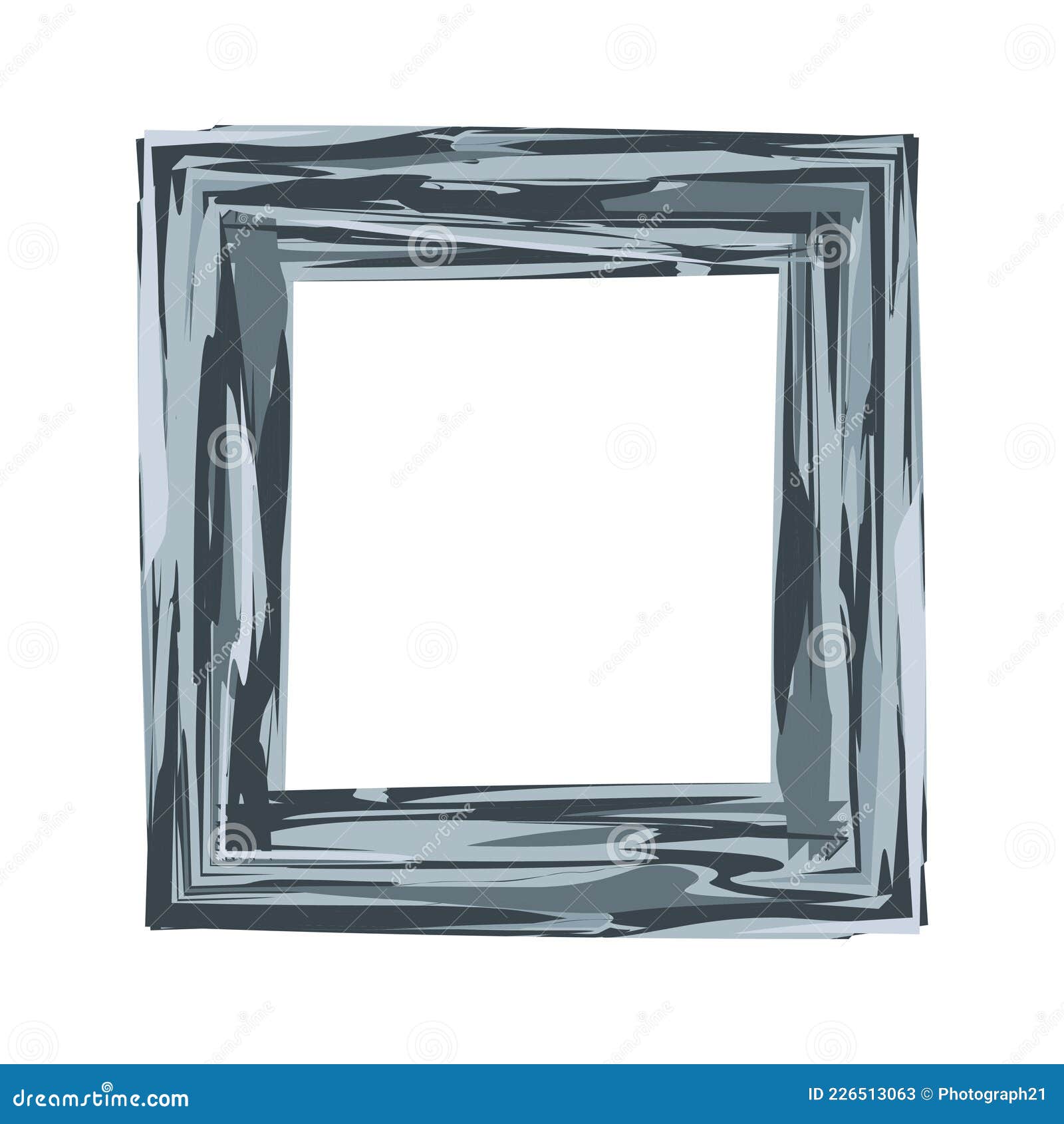 Layout of a Rectangular Gray Stylish Photo Frame on a White Background ...