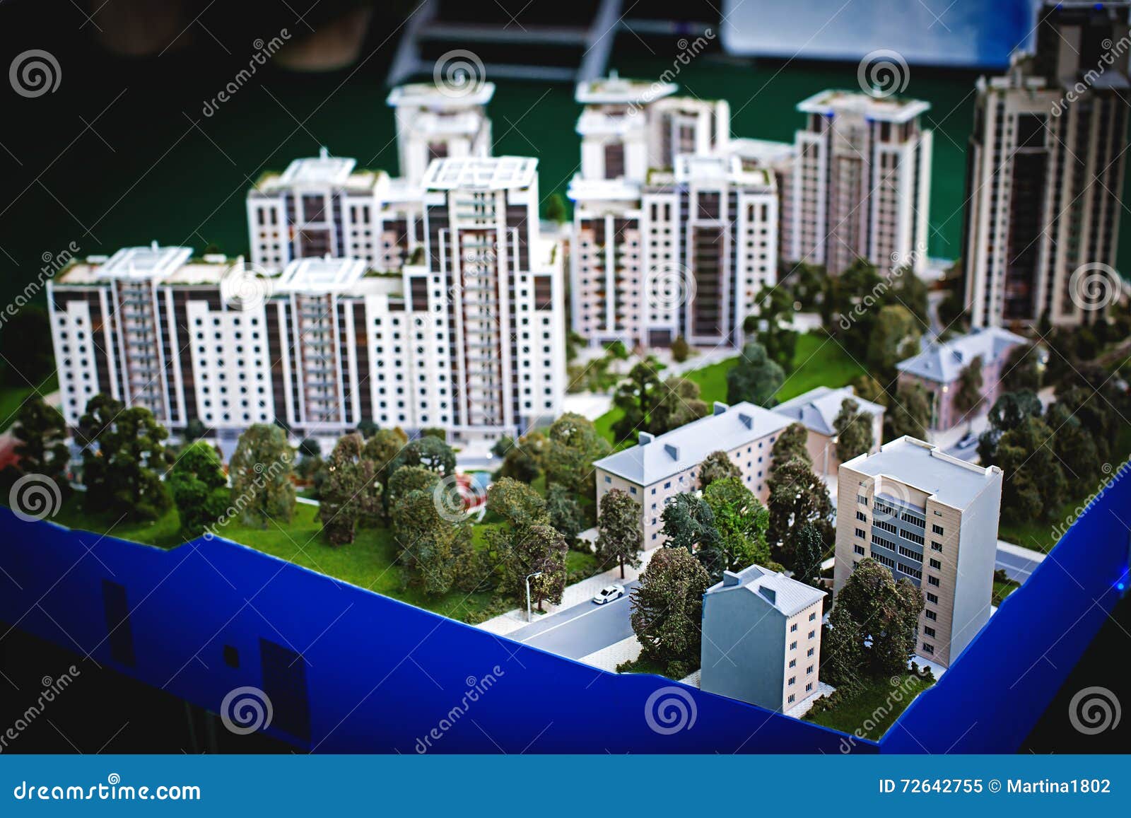Layout Of A Residential Building. Architectural Building Stock ...