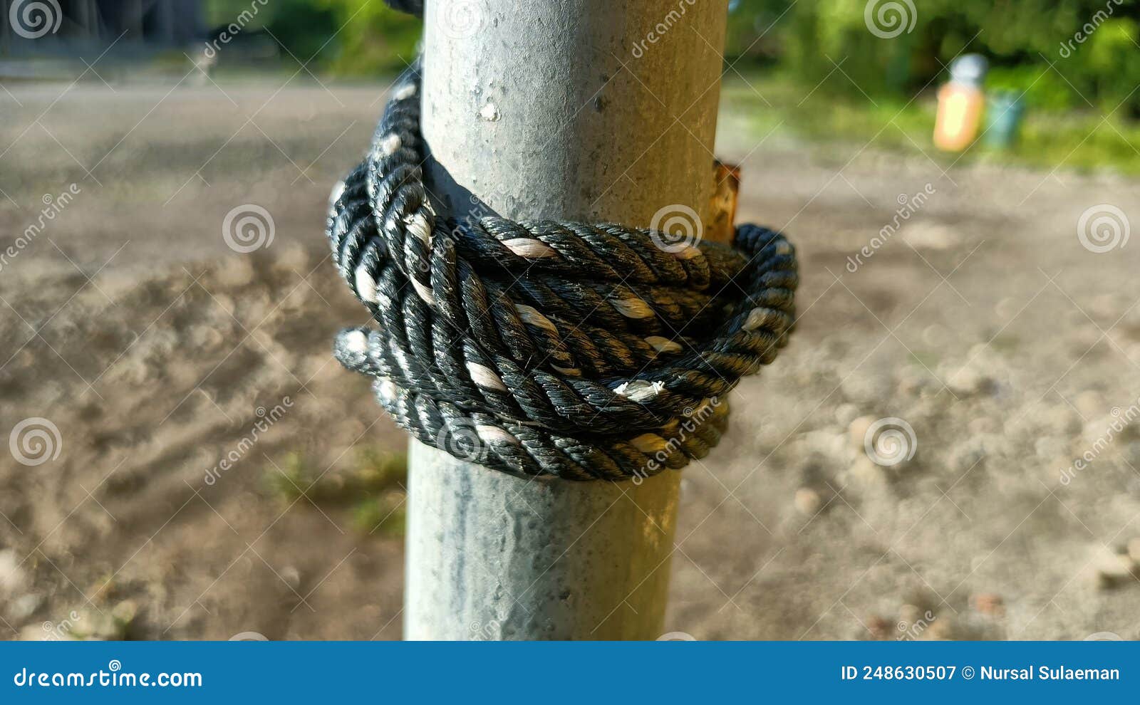 Layout of Rope Entanglement on Iron Pole Stock Image - Image of nature ...