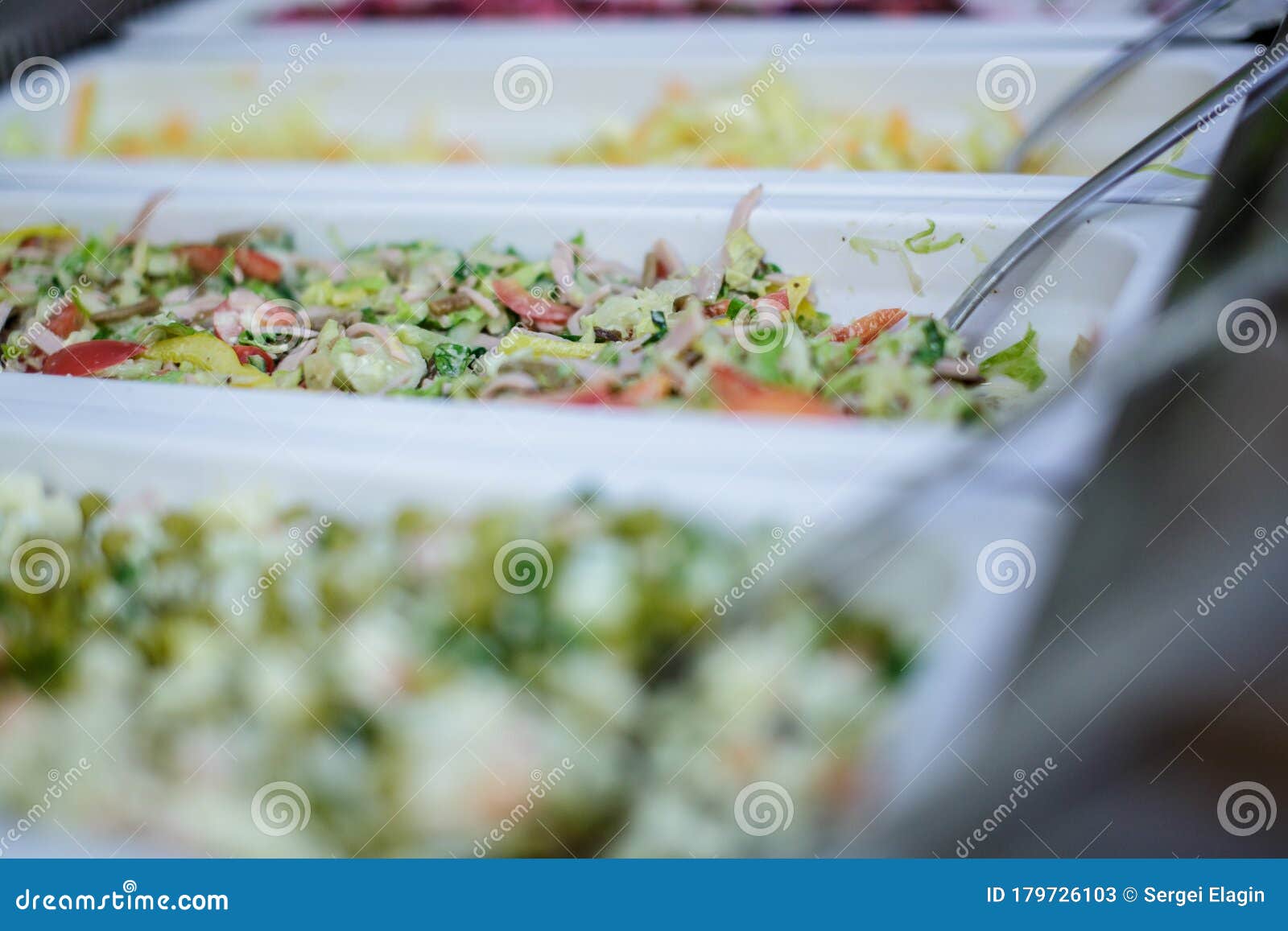 Layout the Salad on the Buffet Stock Image - Image of buffet, colorful ...