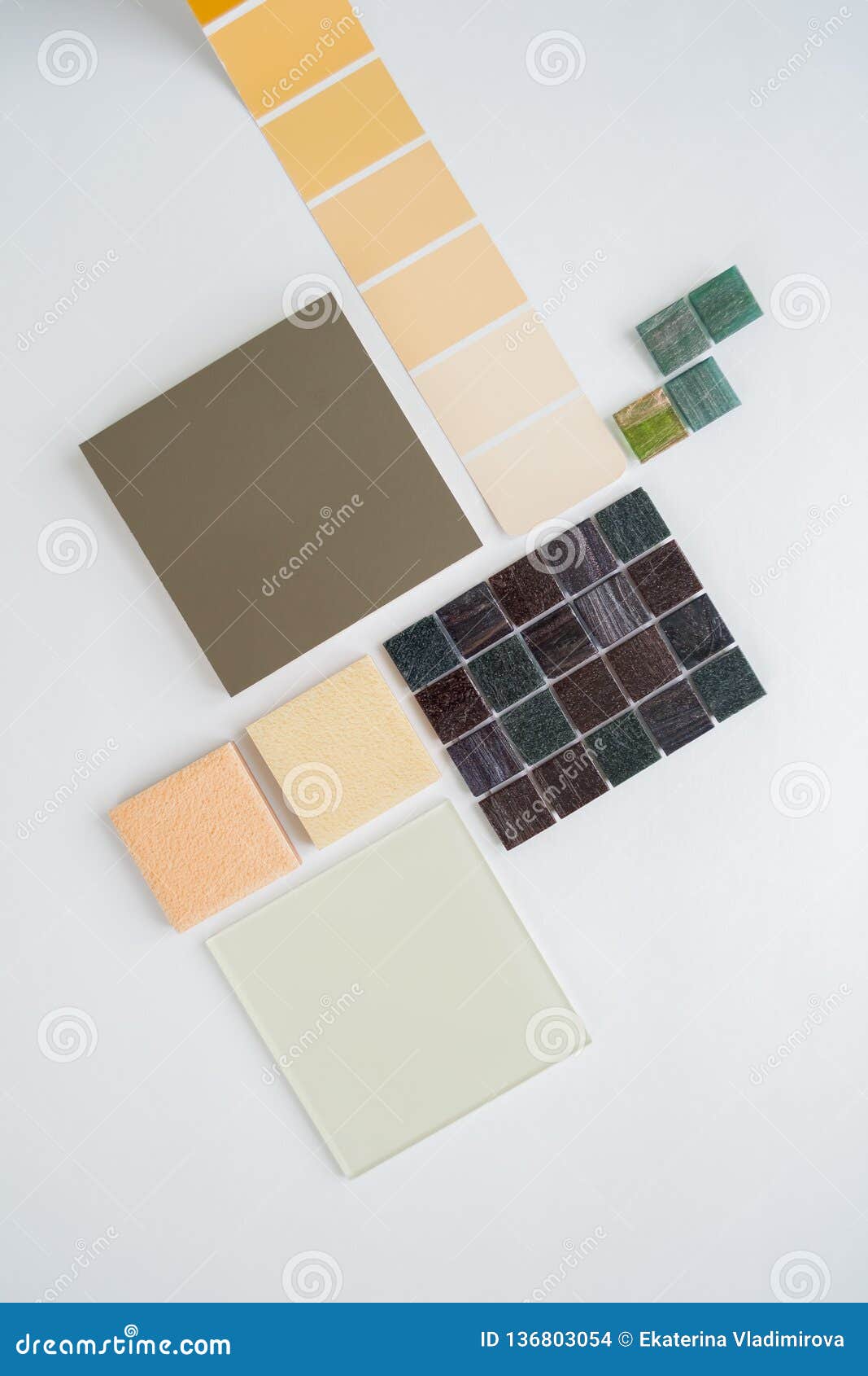 Layout of Samples of Materials, Selection of Materials, Selection Stock ...