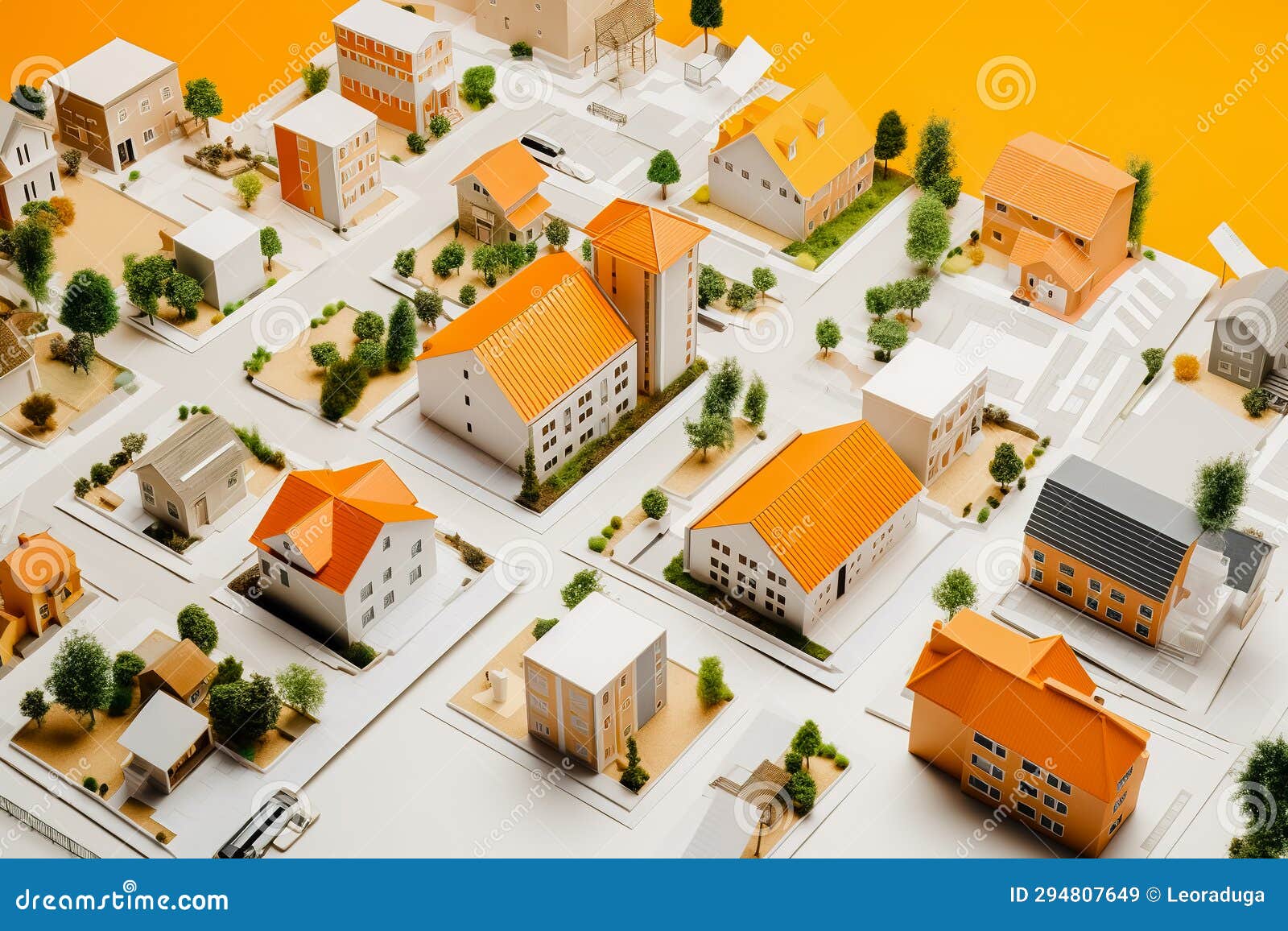 Layout of a Settlement with Houses. Real Estate Concept Stock ...