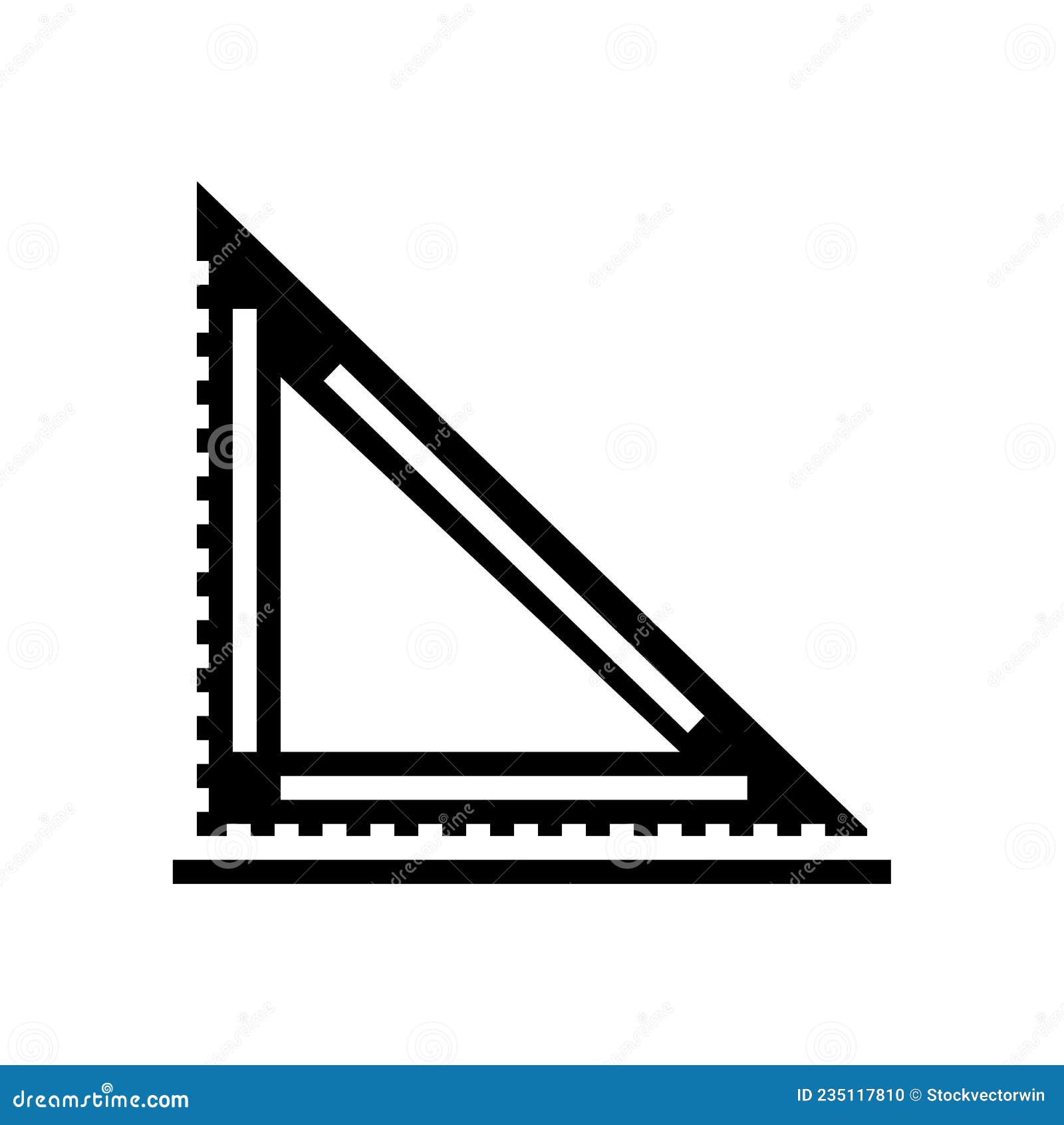 Layout Square Carpenter Tool Glyph Icon Vector Illustration Stock ...