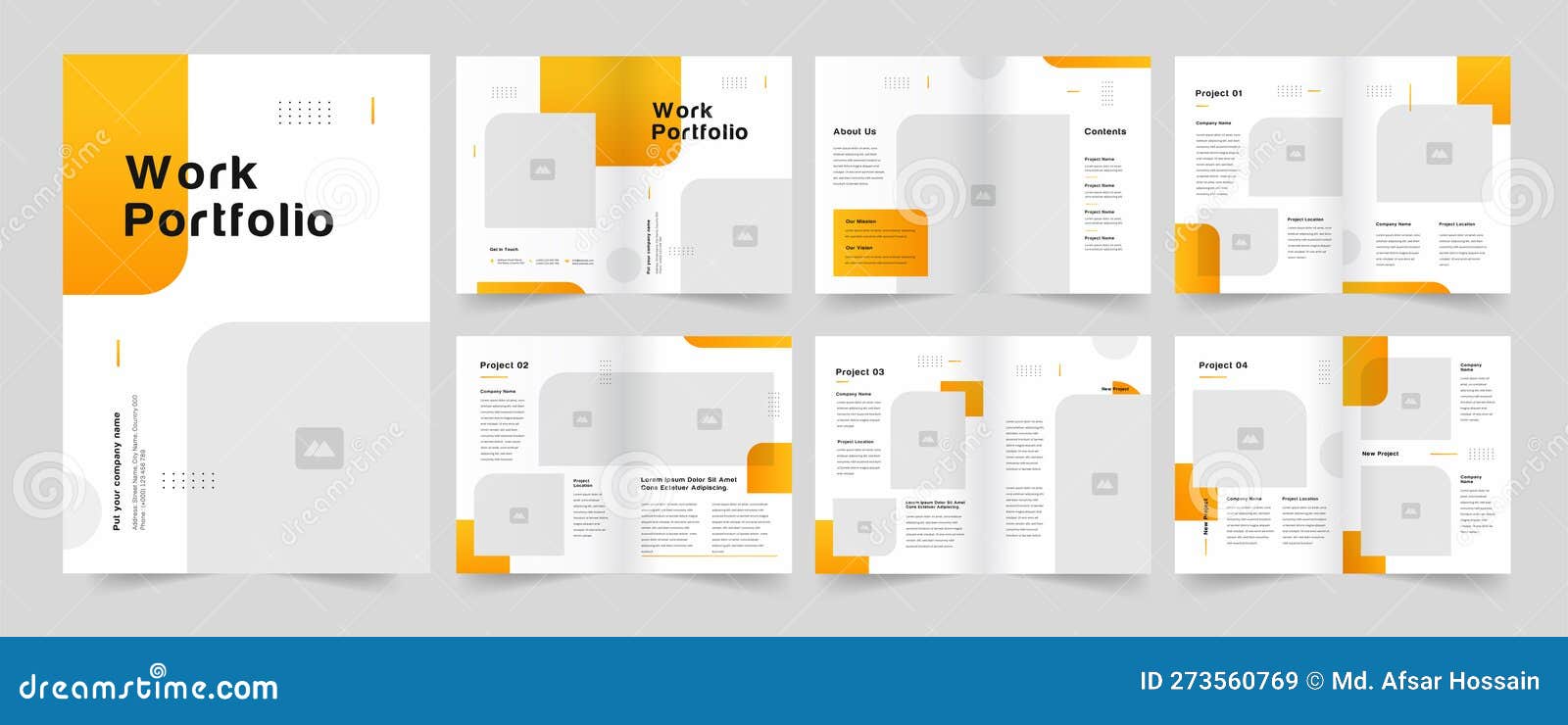 Portfolio Layout Design. Use for Architecture Portfolio, Interior ...