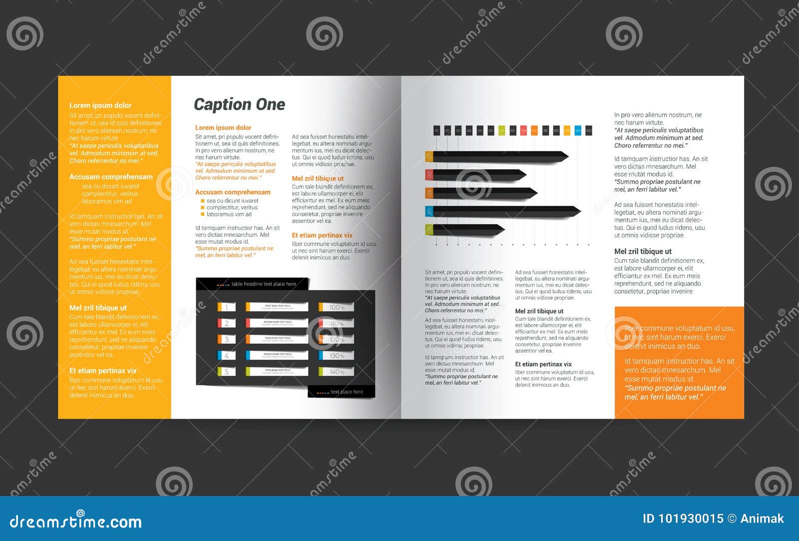 Layout Template, Brochure, Text Page. Stock Vector - Illustration of ...