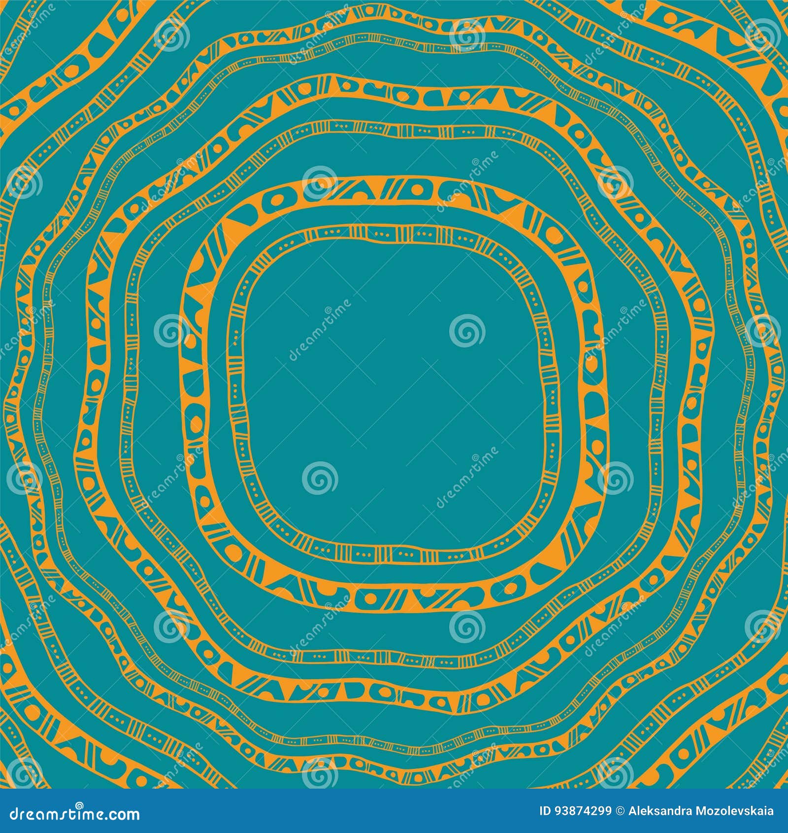 Layout Template Design with the Round Decorative Frame Stock Vector ...