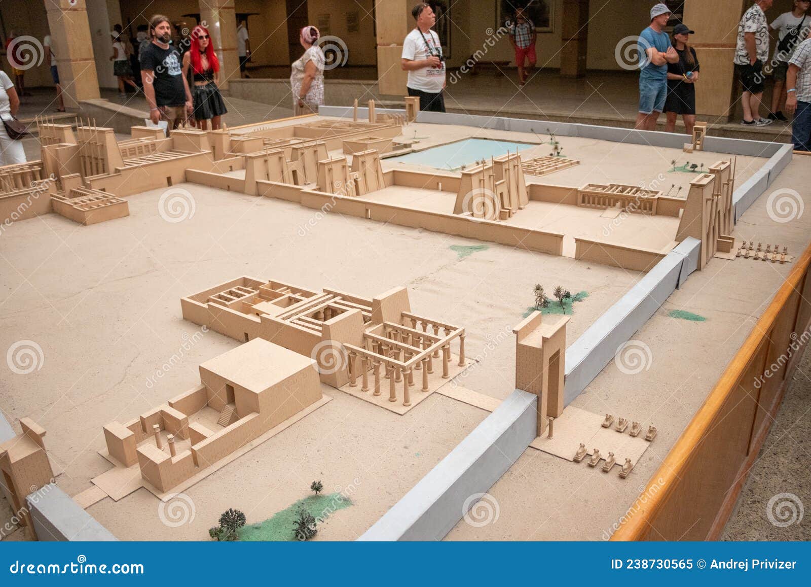 The Layout of the Temple Karnak in Luxor, Egypt. View of a Model of ...