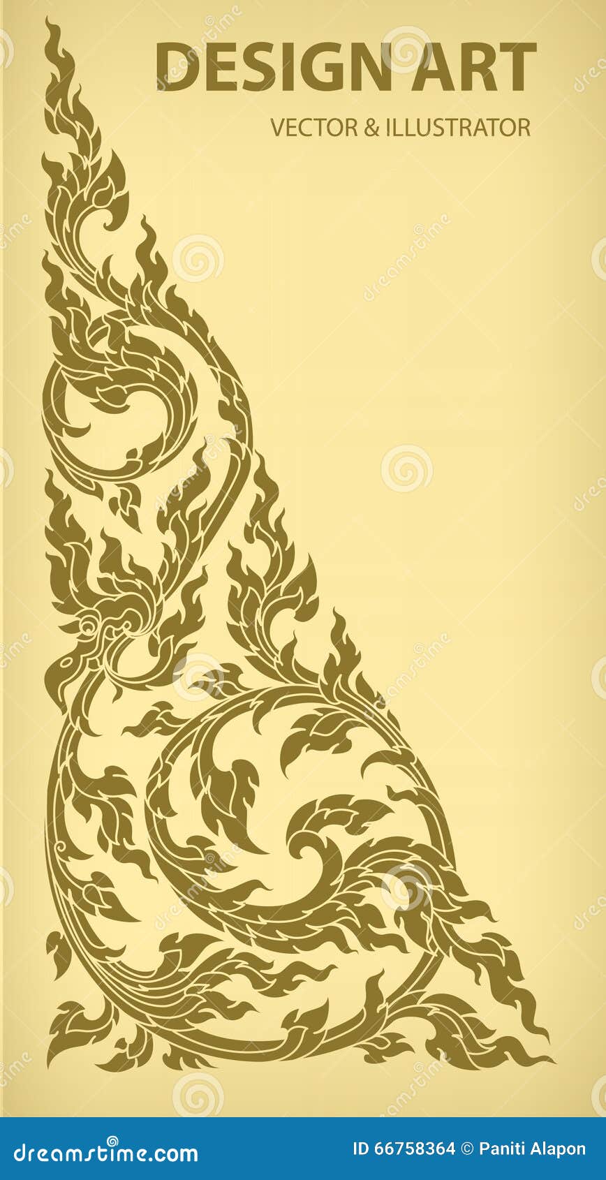 Layout Thai Outline Pattern Vector Stock Vector - Illustration of ...