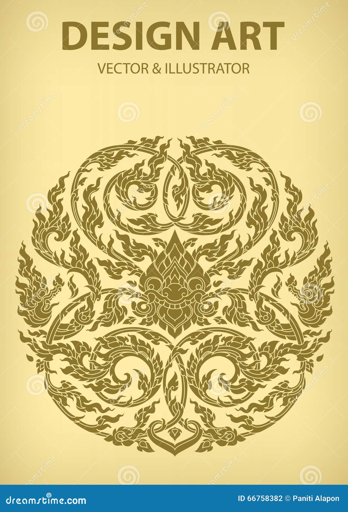 Layout Thai Outline Pattern Vector Stock Vector - Illustration of ...