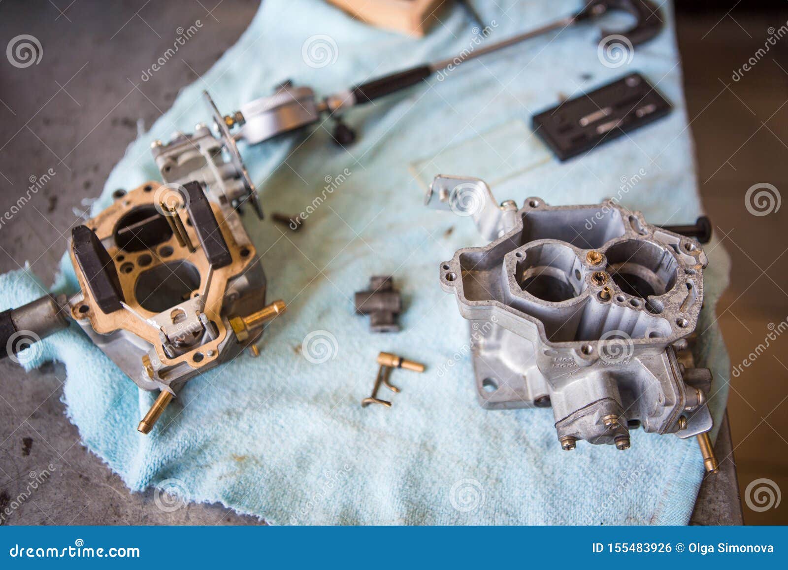 The Process Of Repairing An Automobile Wheel Using A Special Press On A ...