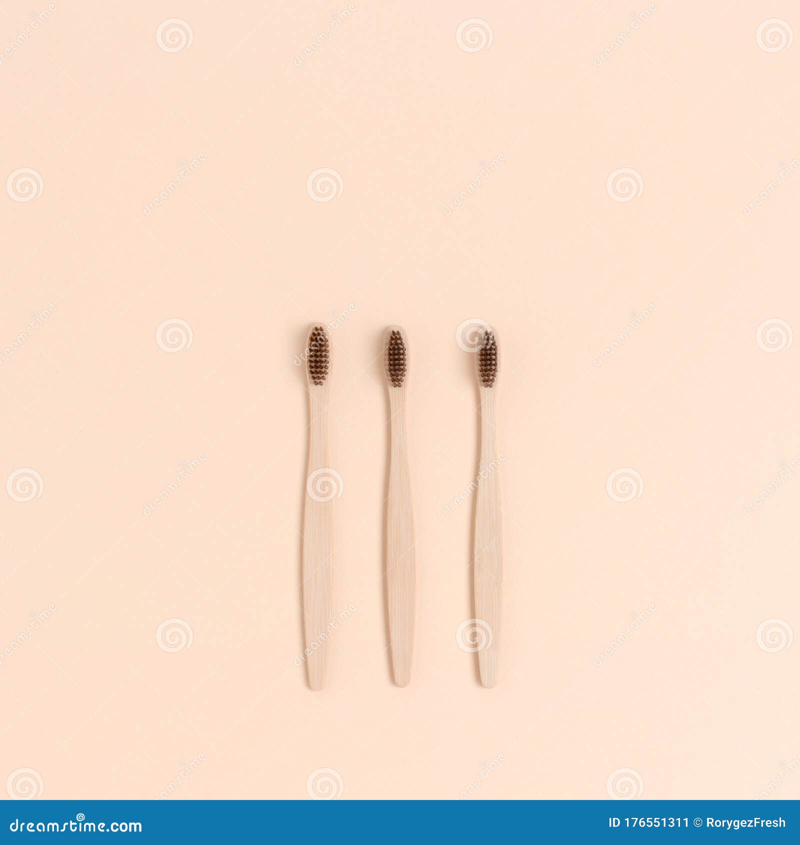 Layout of Toothbrushes on a Beige Background Stock Image - Image of ...
