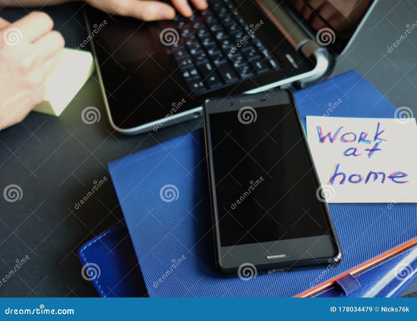 Layout on the Topic of Remote Work Stock Image - Image of business ...