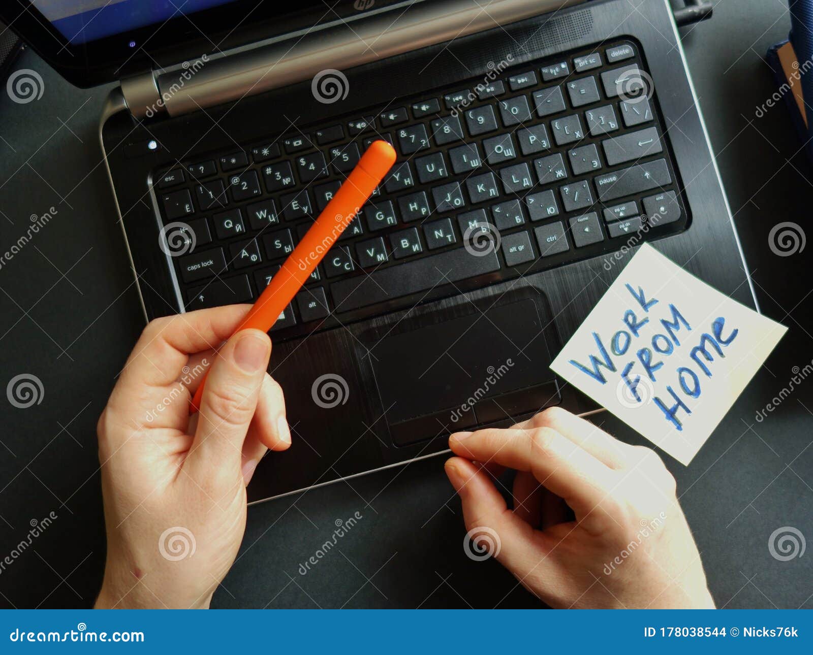 Layout on the Topic of Remote Work Stock Photo - Image of confidential ...