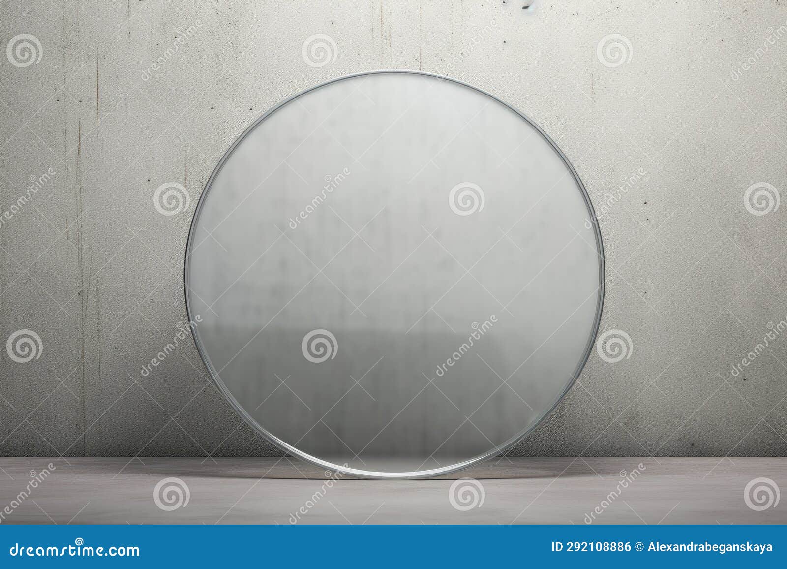 Layout of a Transparent Plate on a Concrete Wall Stock Illustration ...