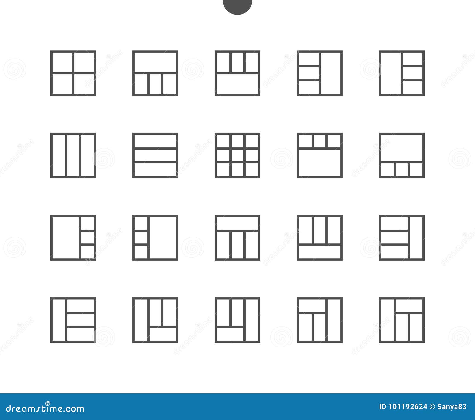 Layout UI Pixel Perfect Well-crafted Vector Thin Line Icons 48x48 Ready ...