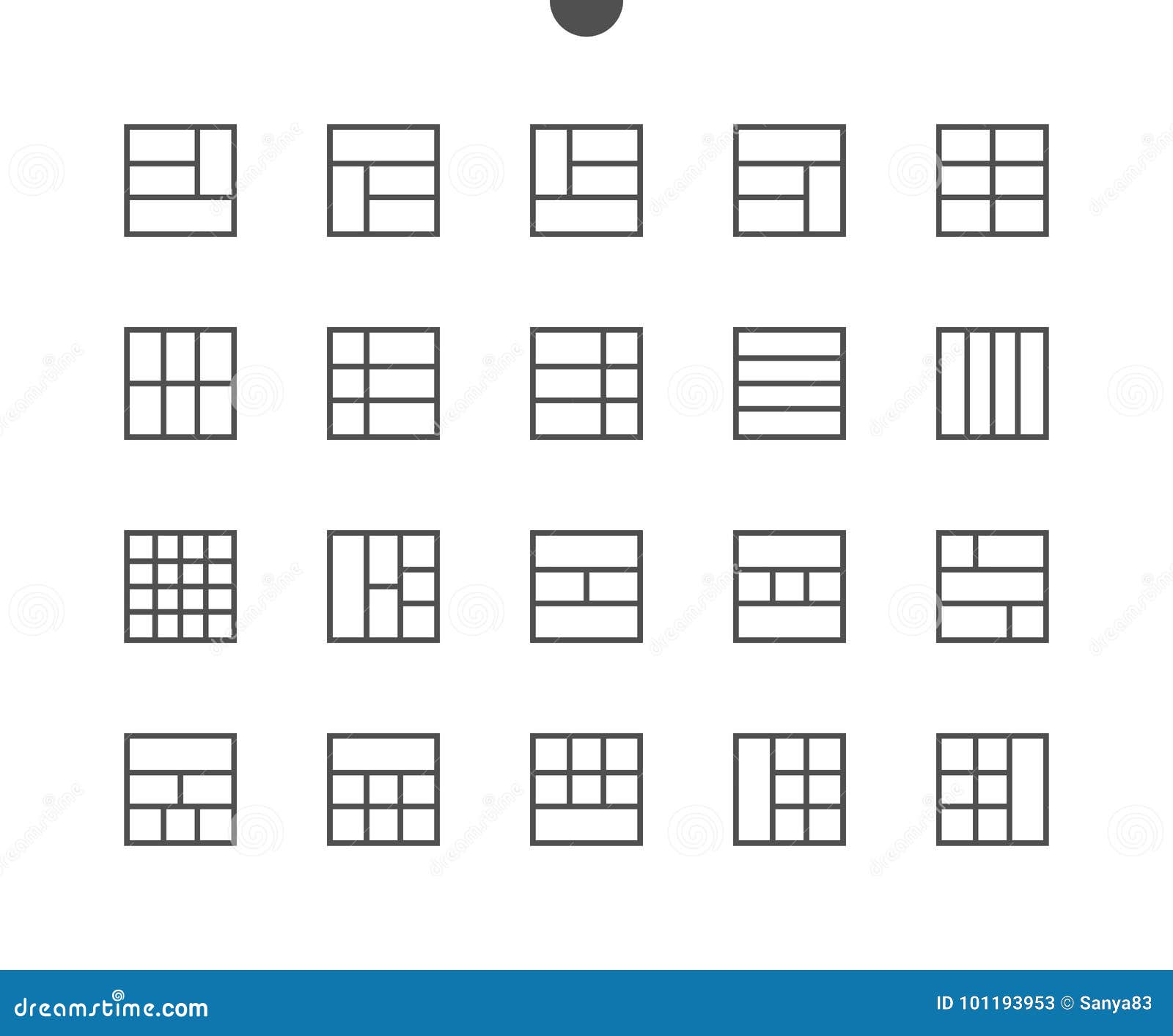 Layout UI Pixel Perfect Well-crafted Vector Thin Line Icons 48x48 Ready ...