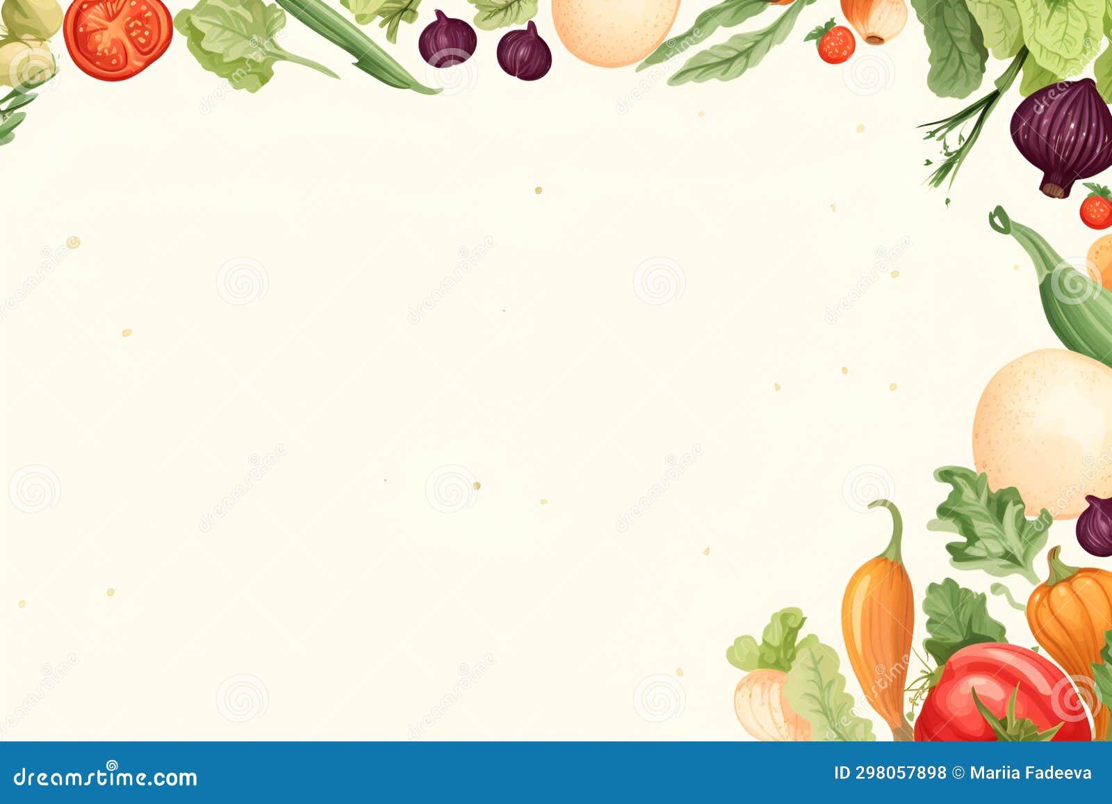 Layout of Vegetables on a Light Background with Space for Text and ...