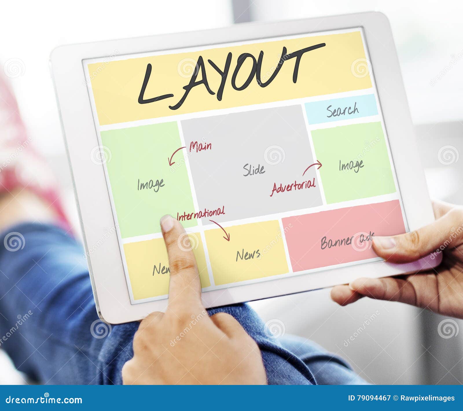 Layout Website Content Web Design Concept Stock Image - Image of html ...