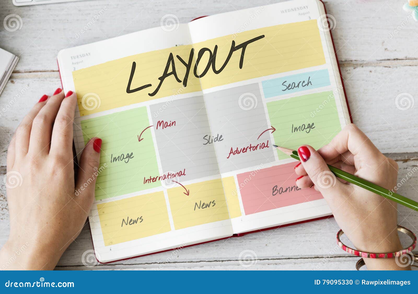 Layout Website Content Web Design Concept Stock Photo - Image of ...