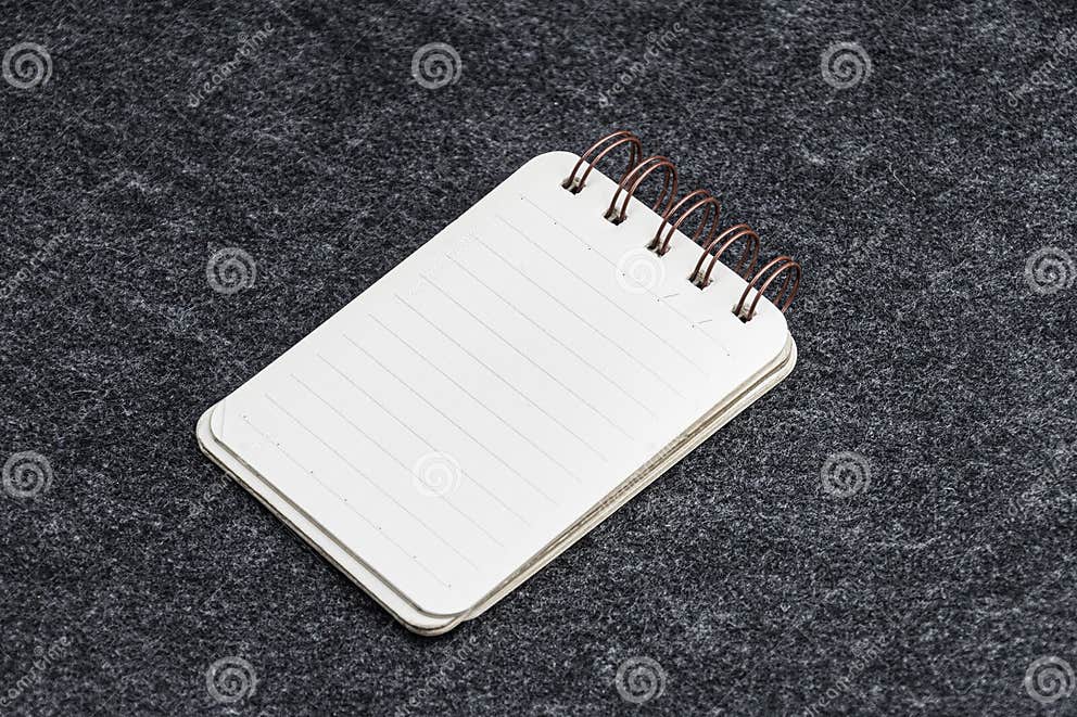 Layout of White Book, Notebook, Notebook, Blank Notebook Cover on Gray ...