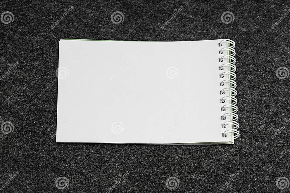 Layout of White Book, Notebook, Notebook, Blank Notebook Cover on Gray ...