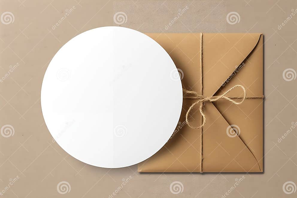 Layout White Round Sticker on the Package Stock Illustration ...