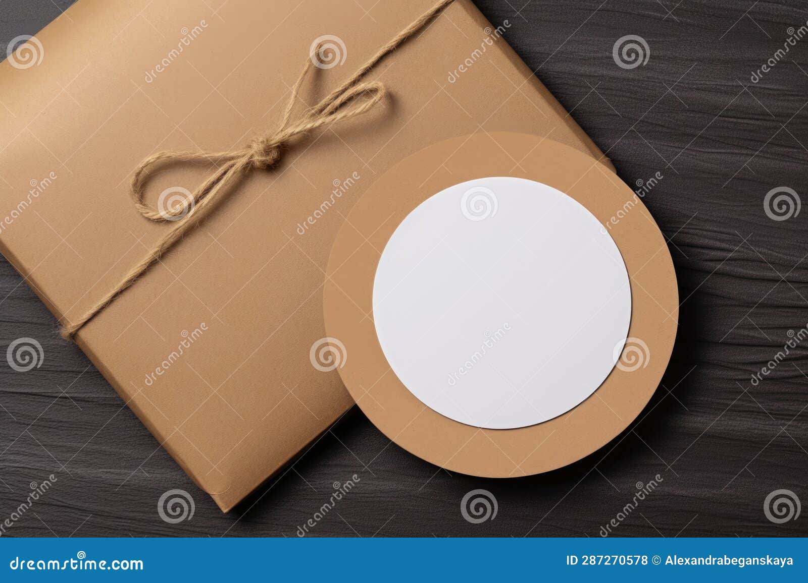 Layout White Round Sticker on the Package Stock Illustration ...