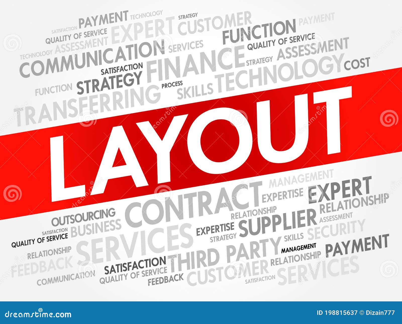 LAYOUT word cloud collage stock illustration. Illustration of ...