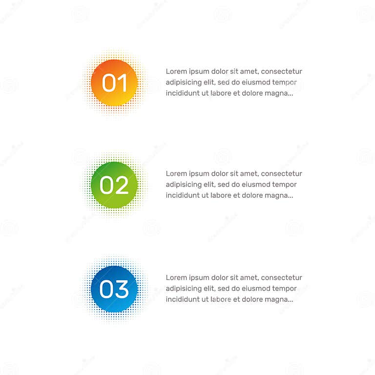Layout Workflow. Outline Colorful Menu for App Interface. Number ...