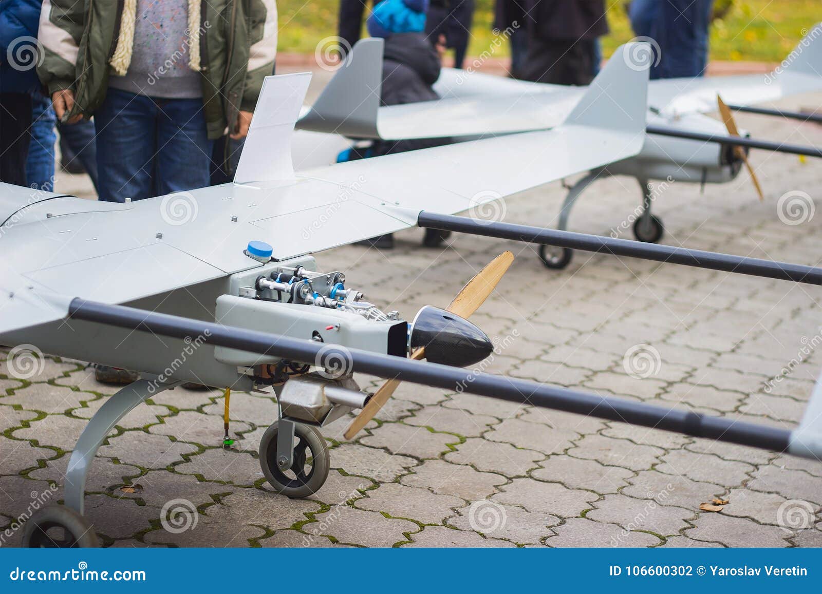 Layouts of Gray Planes with Propellers Stock Photo - Image of iron ...