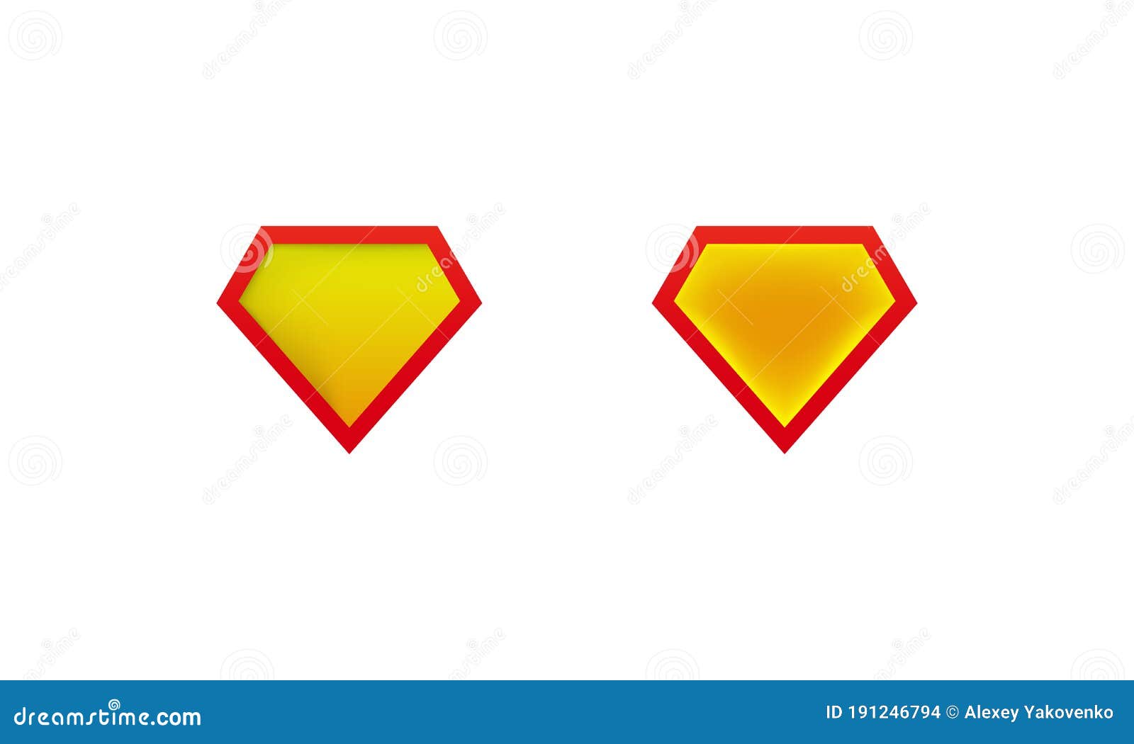 Layouts Superman Shield Icon With Shadow. Superhero Label Mockups ...
