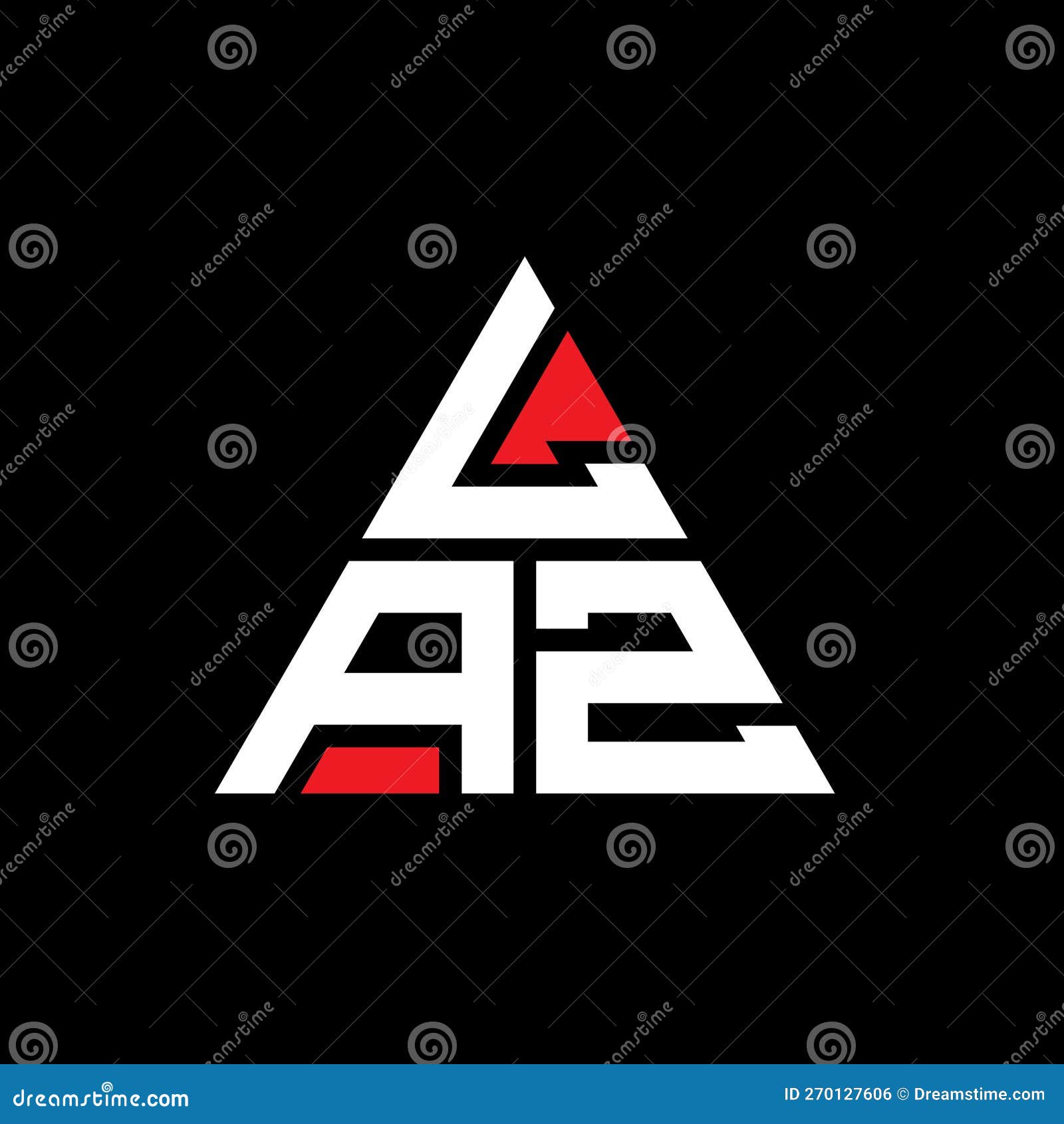 LAZ Triangle Letter Logo Design with Triangle Shape. LAZ Triangle Logo ...