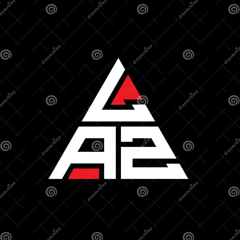 LAZ Triangle Letter Logo Design with Triangle Shape. LAZ Triangle Logo ...