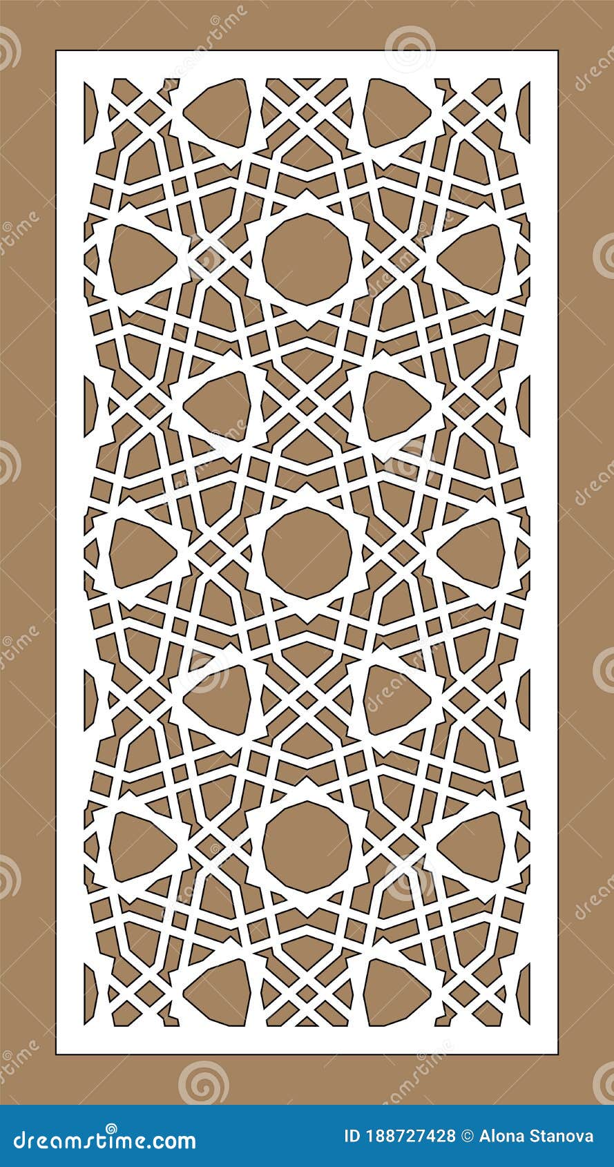 Lazer Islamic Pattern. Set Of Decorative Vector Panels For Lazer ...