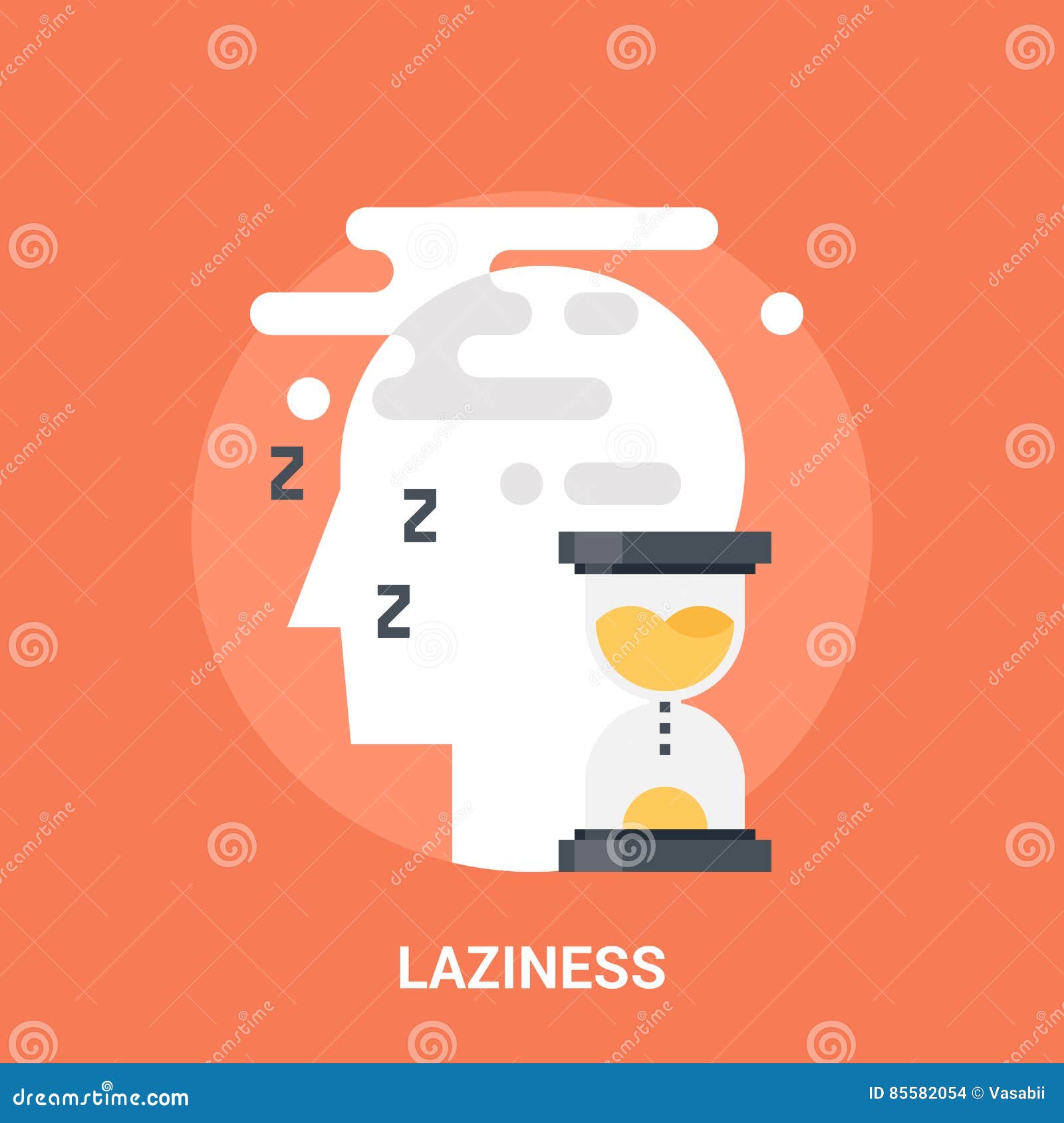 Laziness icon concept stock vector. Illustration of dream - 85582054