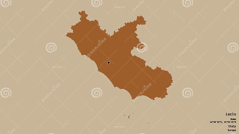 Lazio - Italy. Bounding Box. Pattern Stock Illustration - Illustration ...