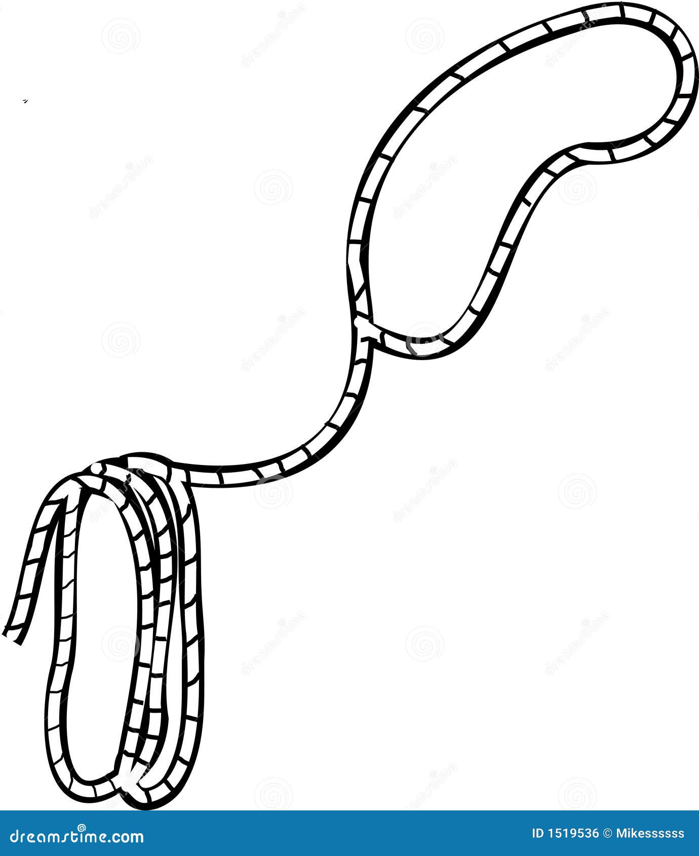 Lazo del vaquero ilustración del vector. Ilustración de ganado - 1519536