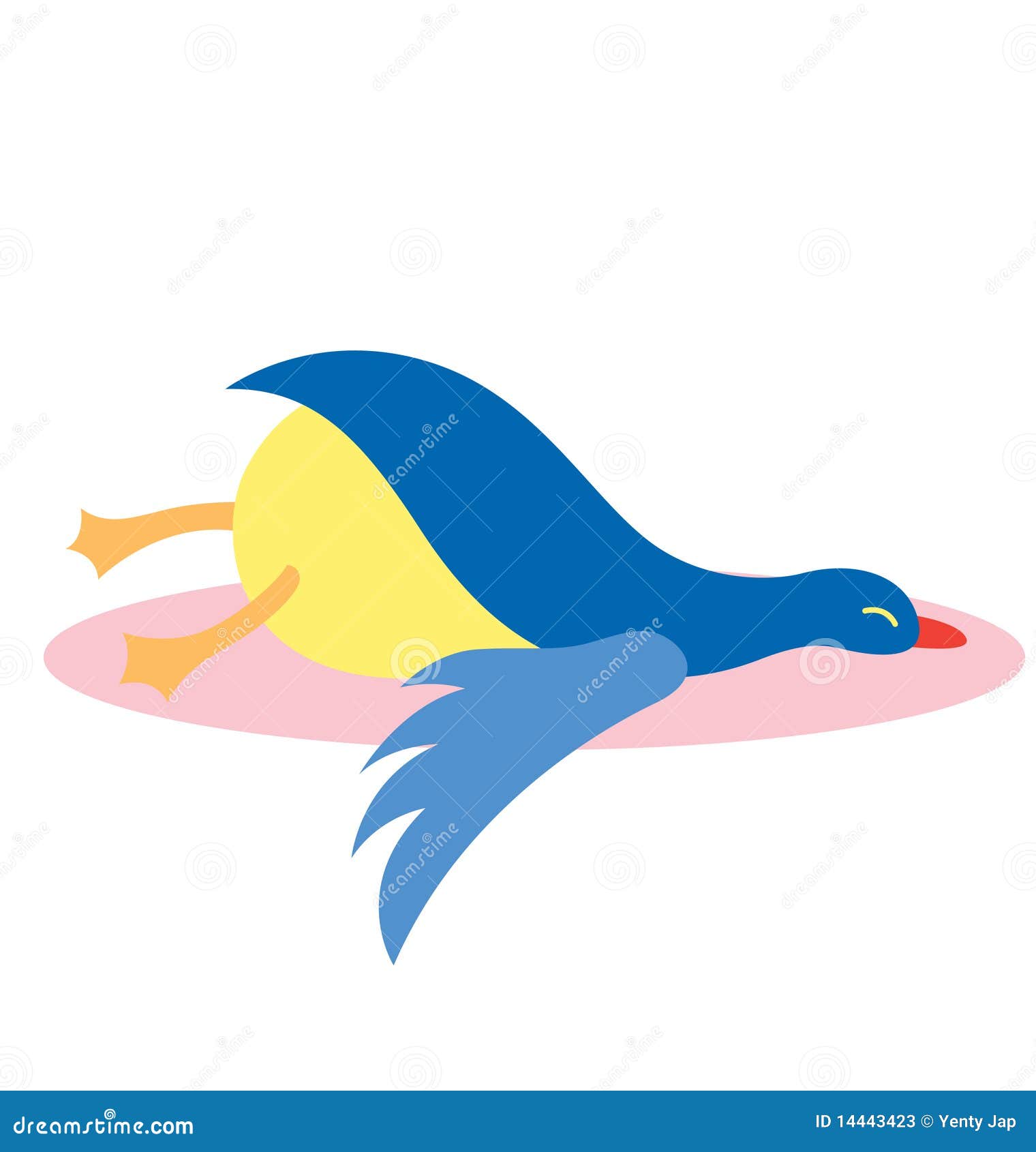 Lazy bird stock vector. Illustration of resting, birdwatching - 14443423